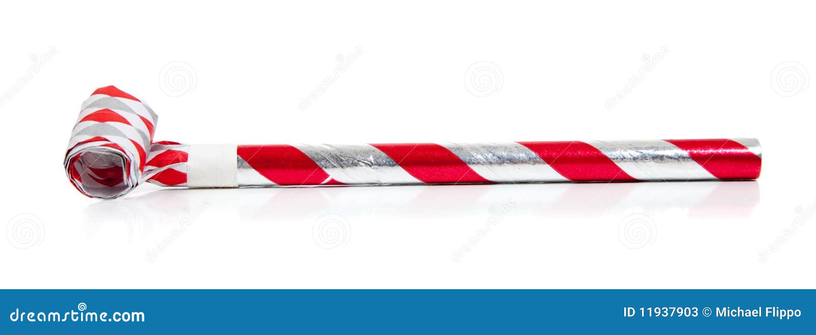 Red and Silver Noise Makers on White Stock Image - Image of silver ...