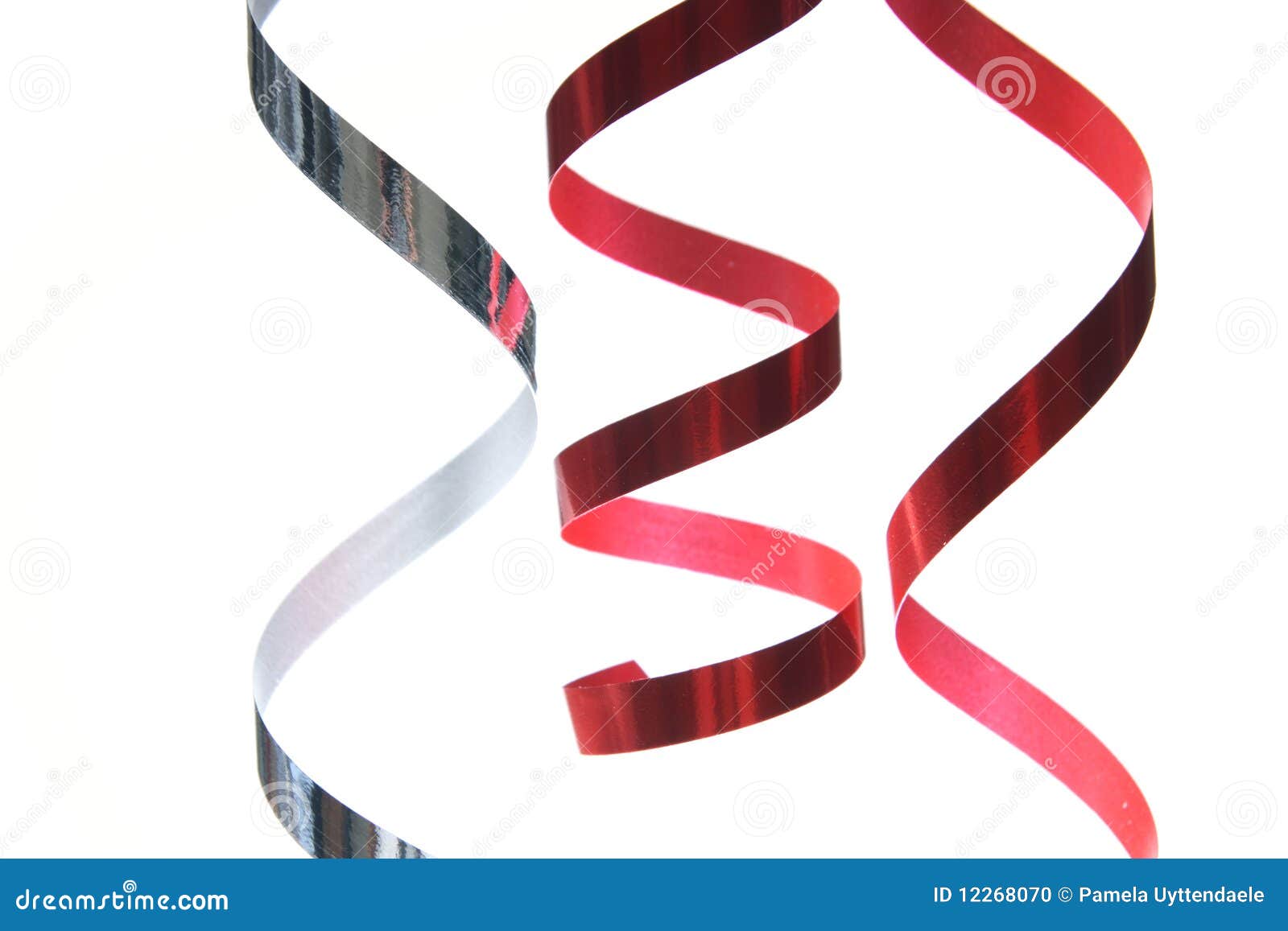 Red and silver ribbons stock photo. Image of holiday - 12268070