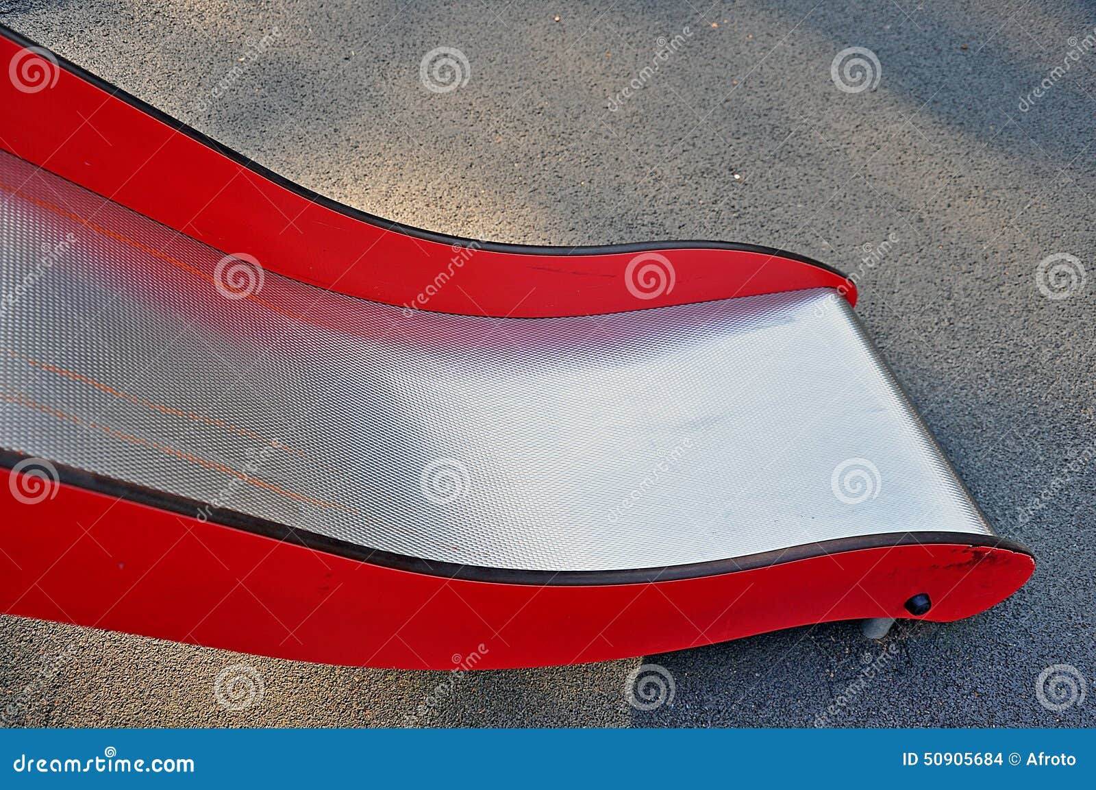 Red and Silver Slide in the Park Stock Photo - Image of silver, outside ...