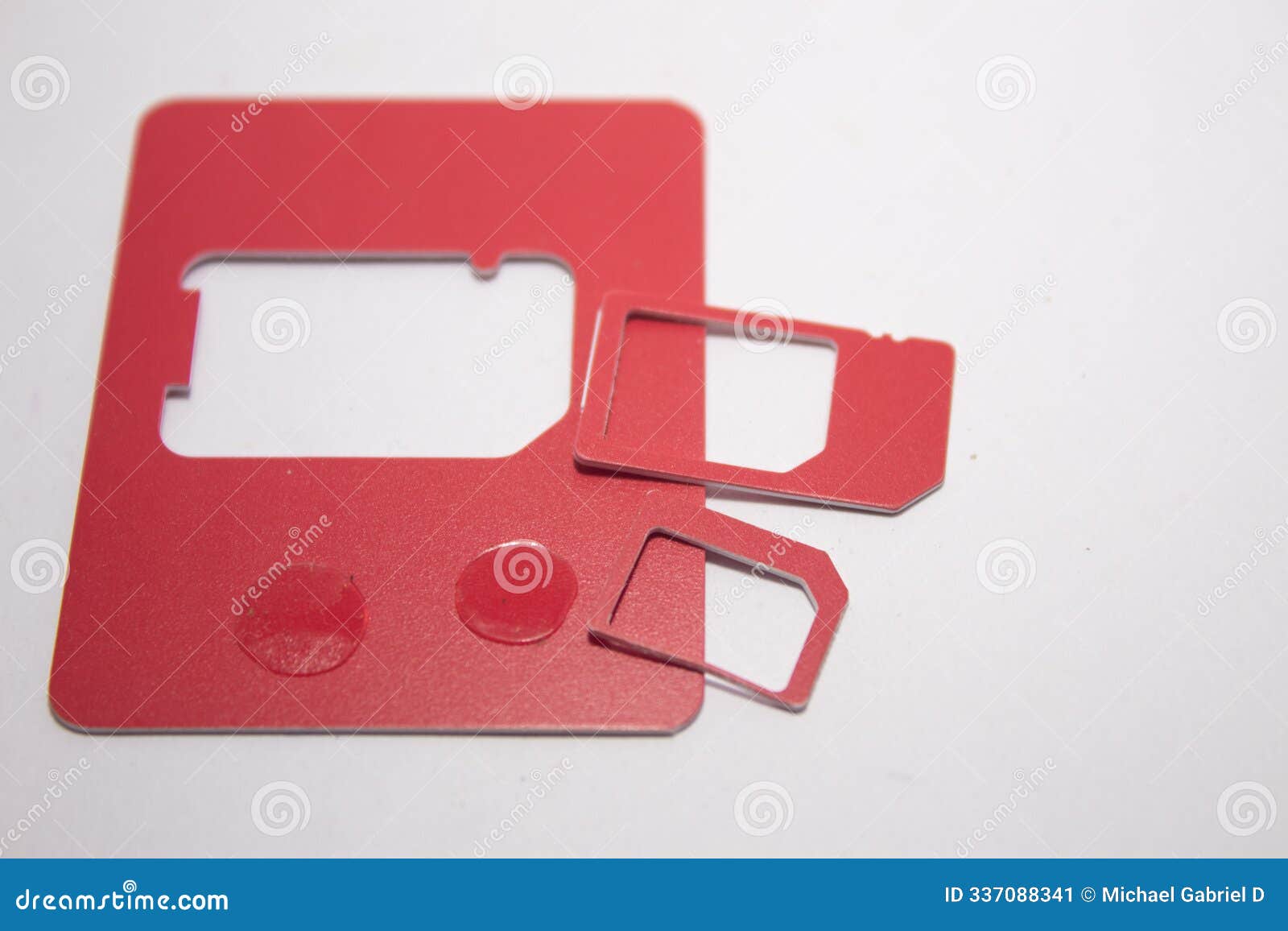 Red SIM Card Adapter with Standard, Micro, and Nano SIM Sizes Isolated ...