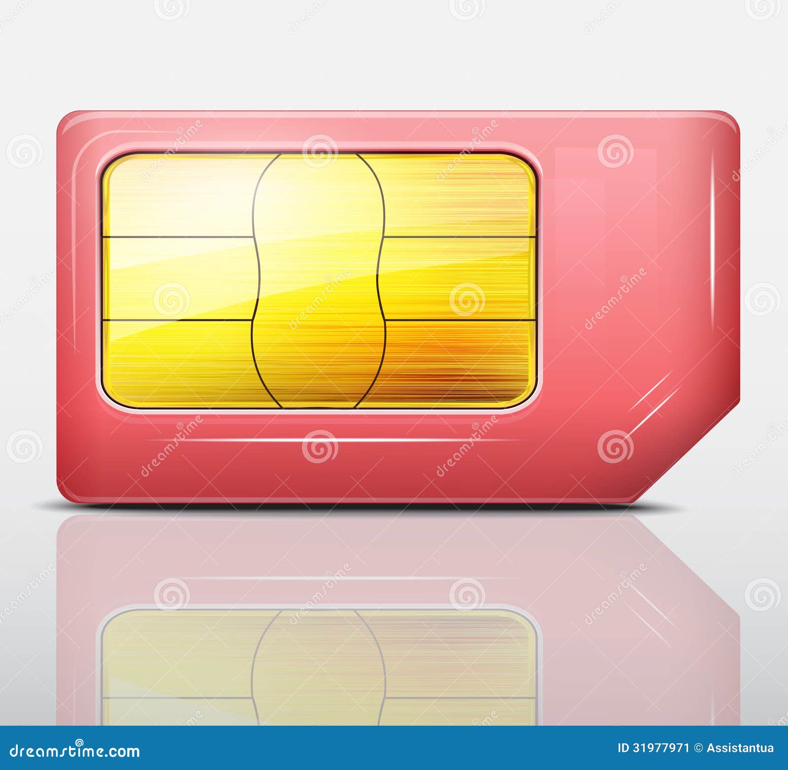 Red sim card icon stock vector. Illustration of gold - 31977971