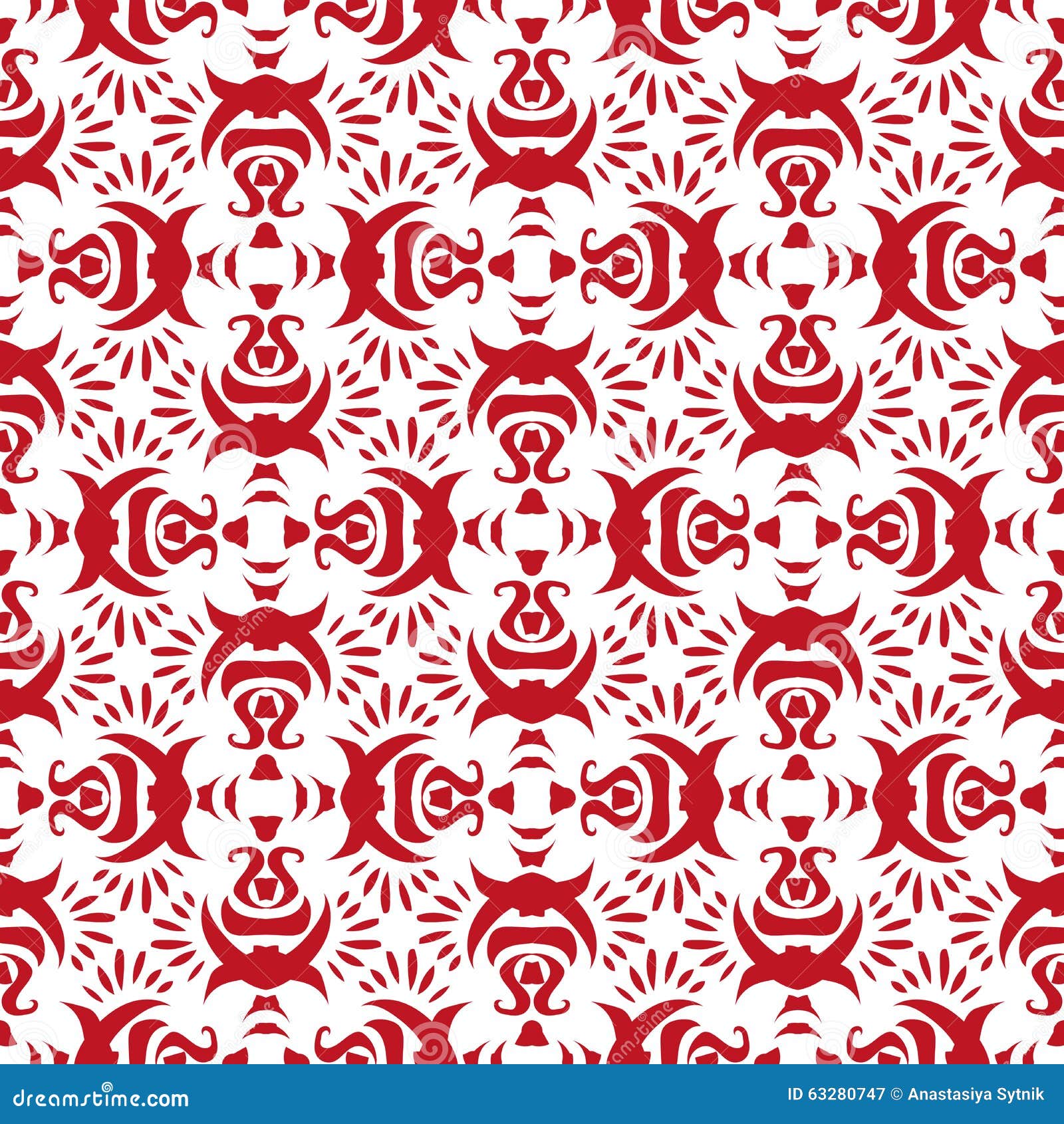 Red Simple Arabic Seamless Background Stock Vector - Illustration of ...