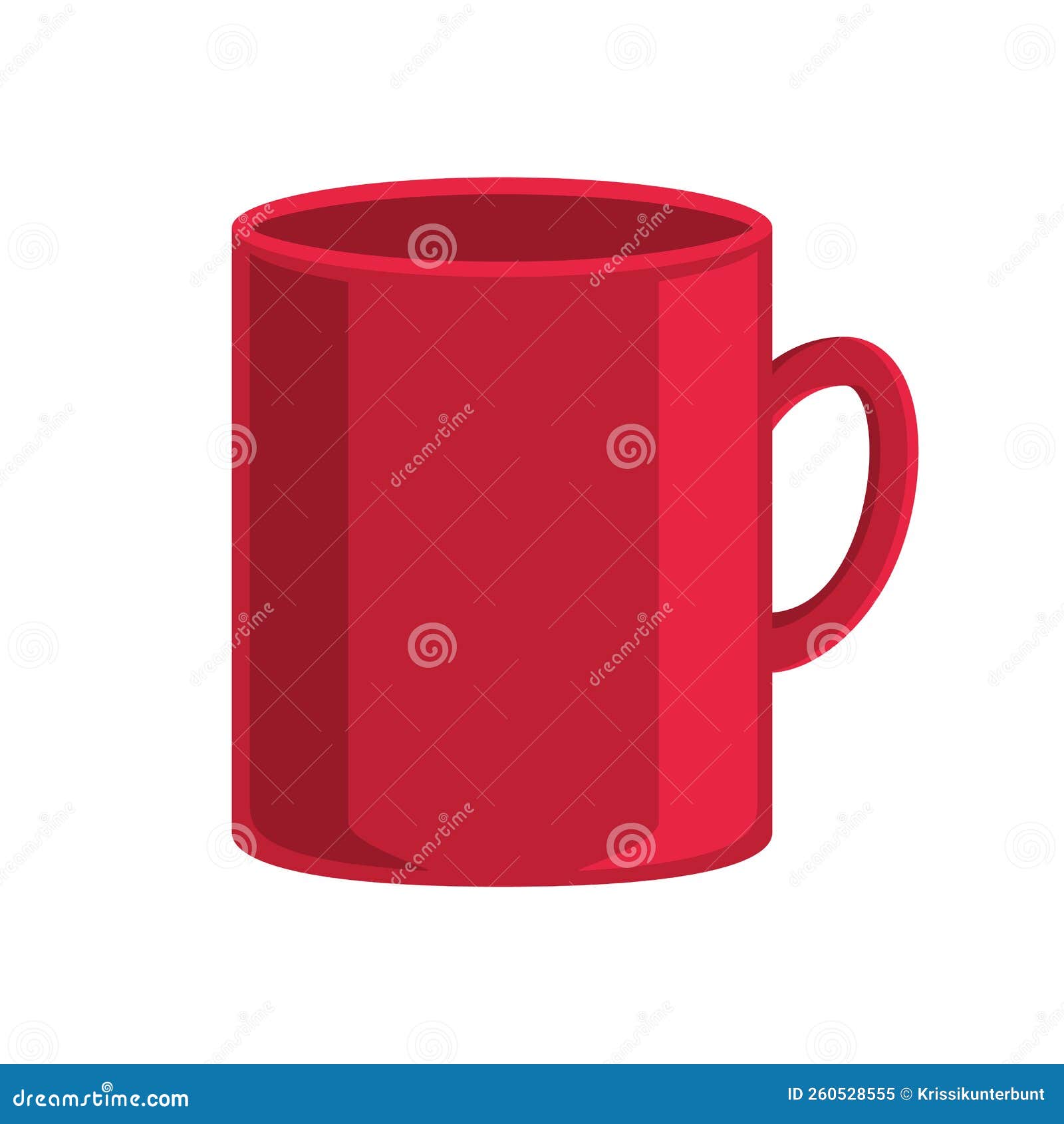 Red Simple Cup Isolated on White Background Vector Stock Vector ...