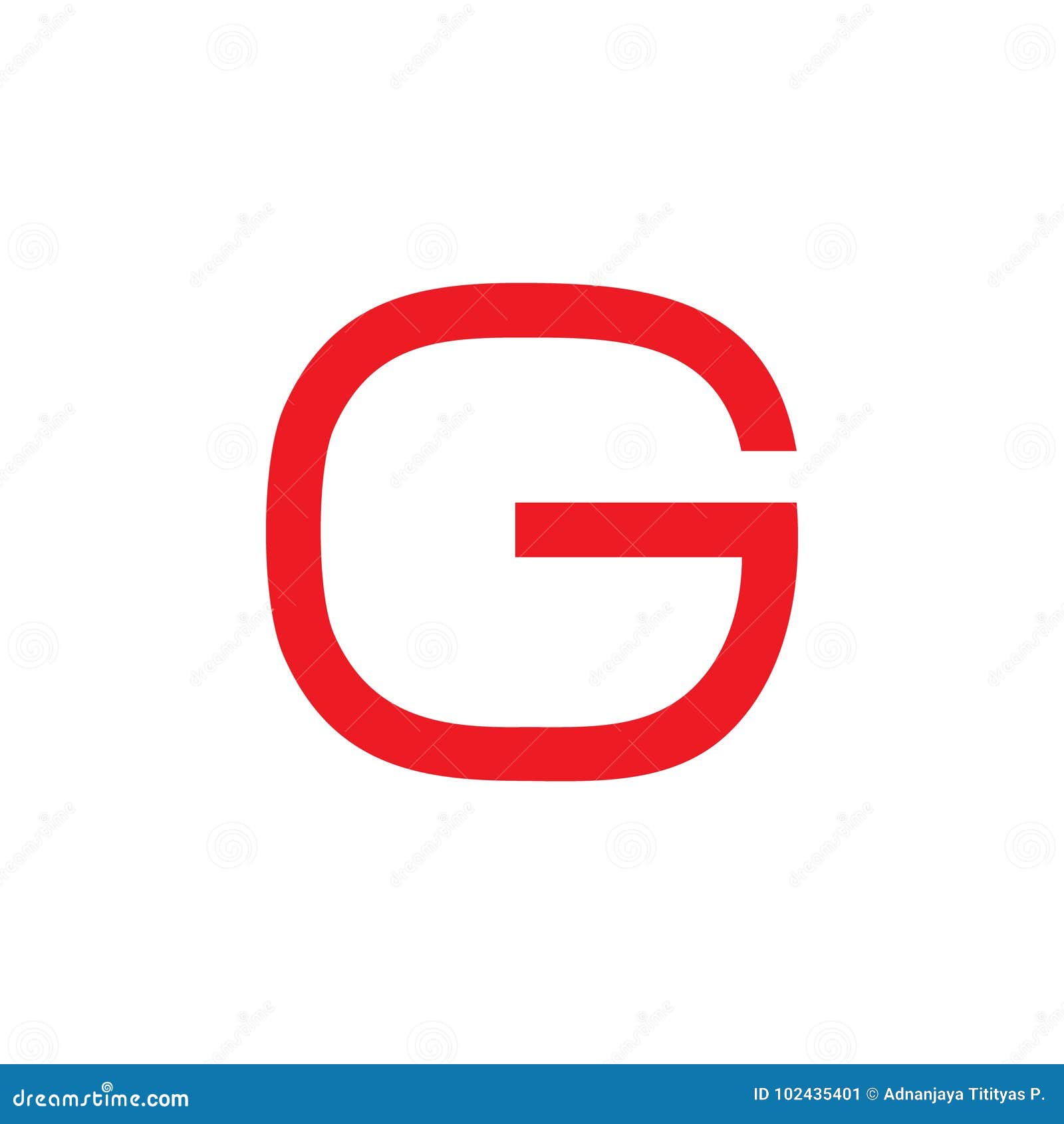 Red Simple Letter G Logo Vector Stock Illustration - Illustration of ...