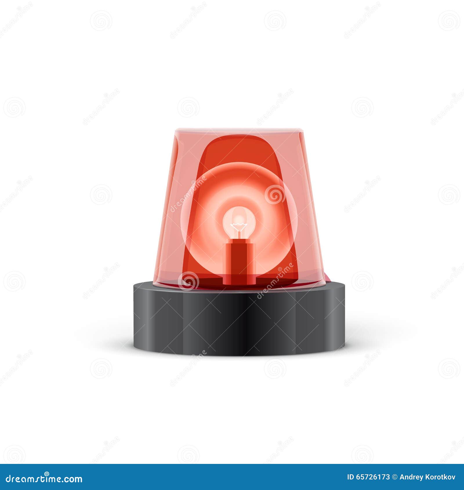 Red Siren 3d Object Eps 10 Cartoon Vector | CartoonDealer.com #65726173