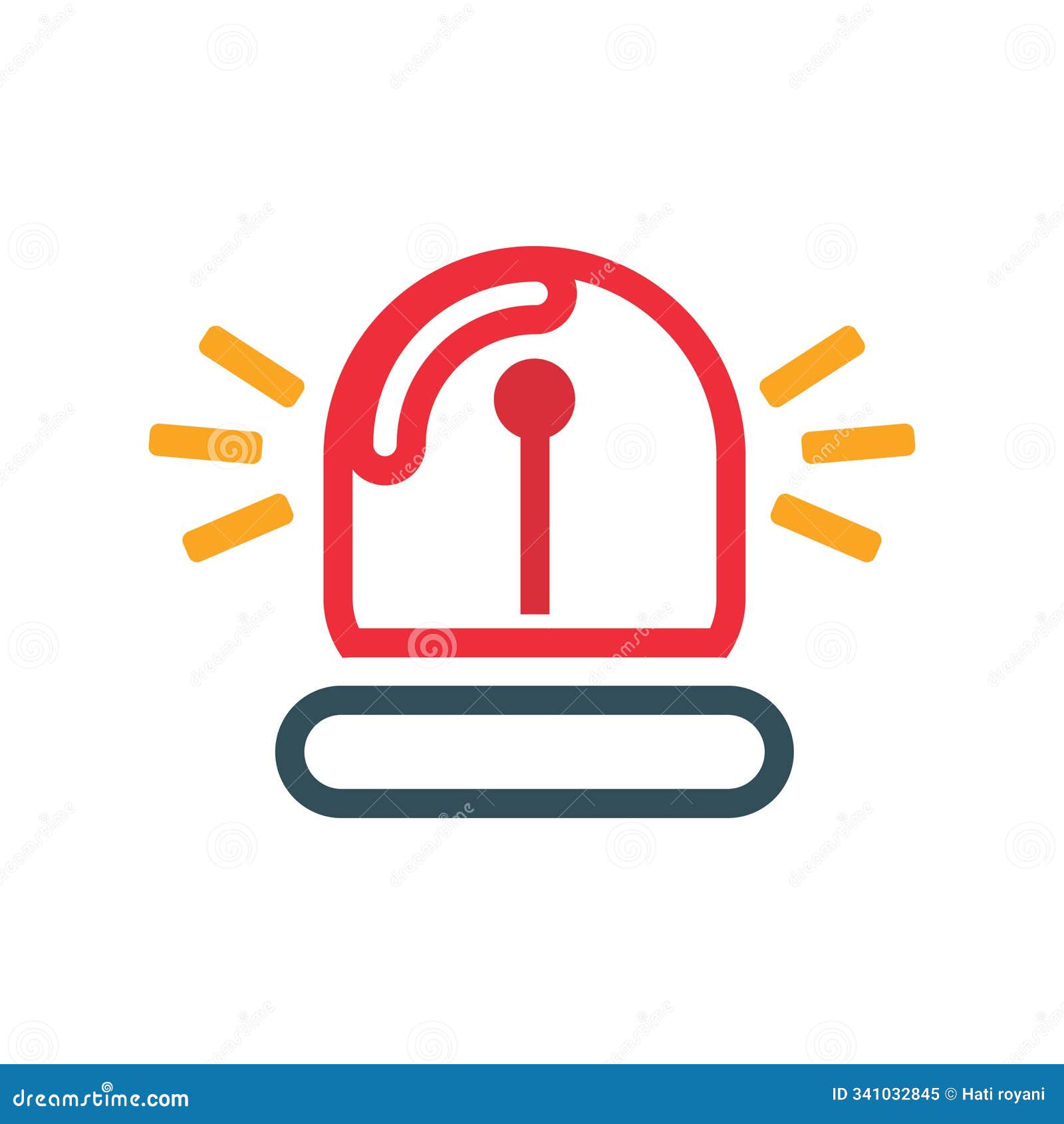 Red siren icon logo symbol stock illustration. Illustration of ...