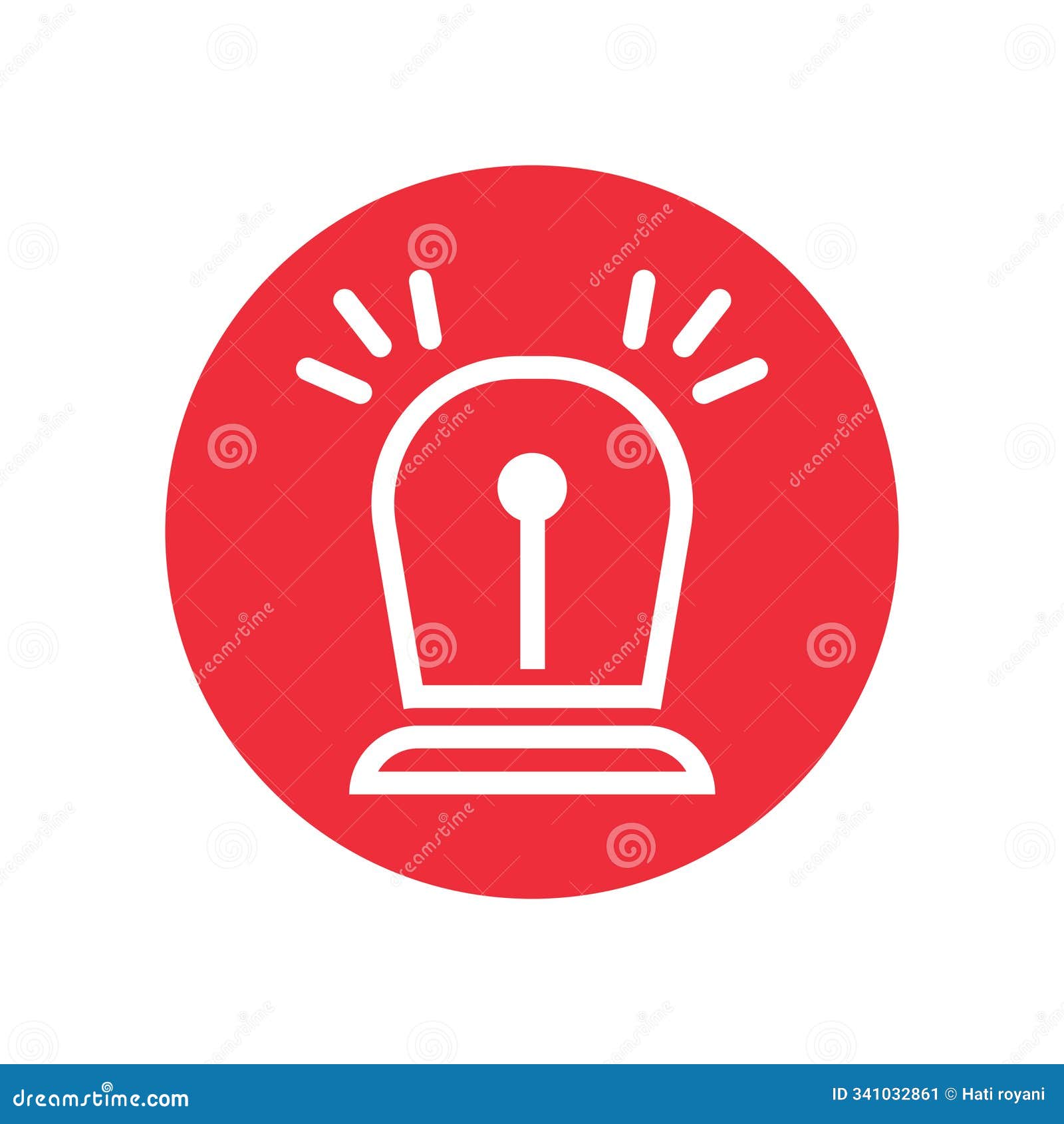 Red siren icon logo symbol stock illustration. Illustration of safety ...