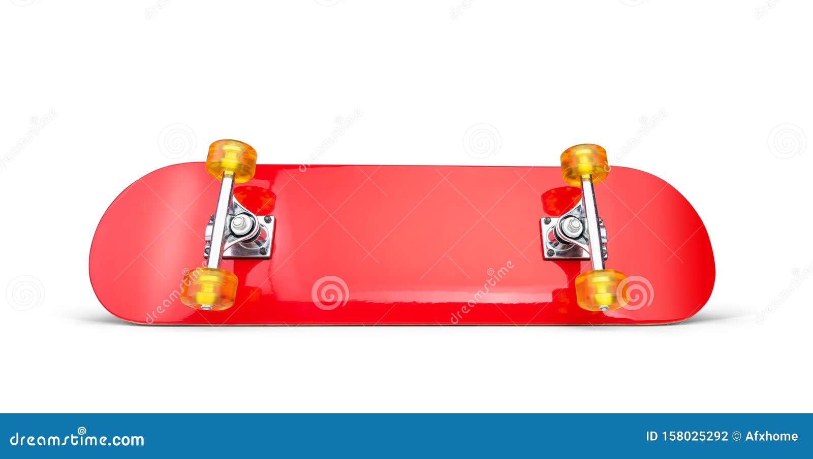 Red Skateboard Deck, Isolated on White Background. File Contains a Path ...