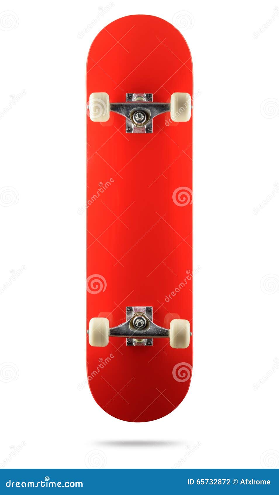 Red Skateboard Deck on White Background, Isolated Path Included Stock ...