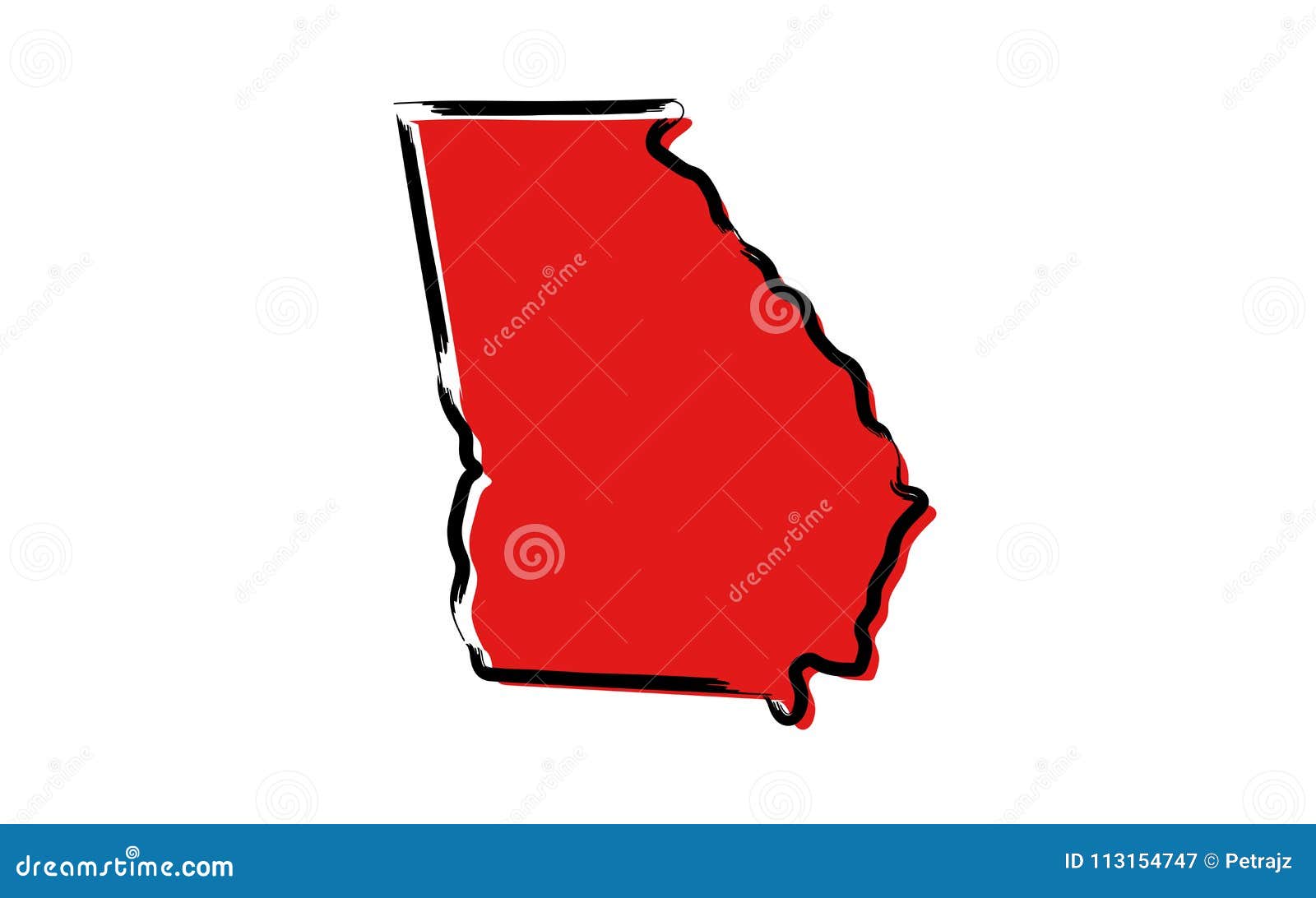 Georgia Map Illustration Royalty-Free Stock Image | CartoonDealer.com ...