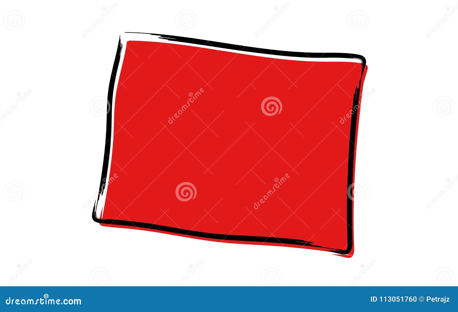 Red sketch map of Wyoming stock vector. Illustration of abstract ...