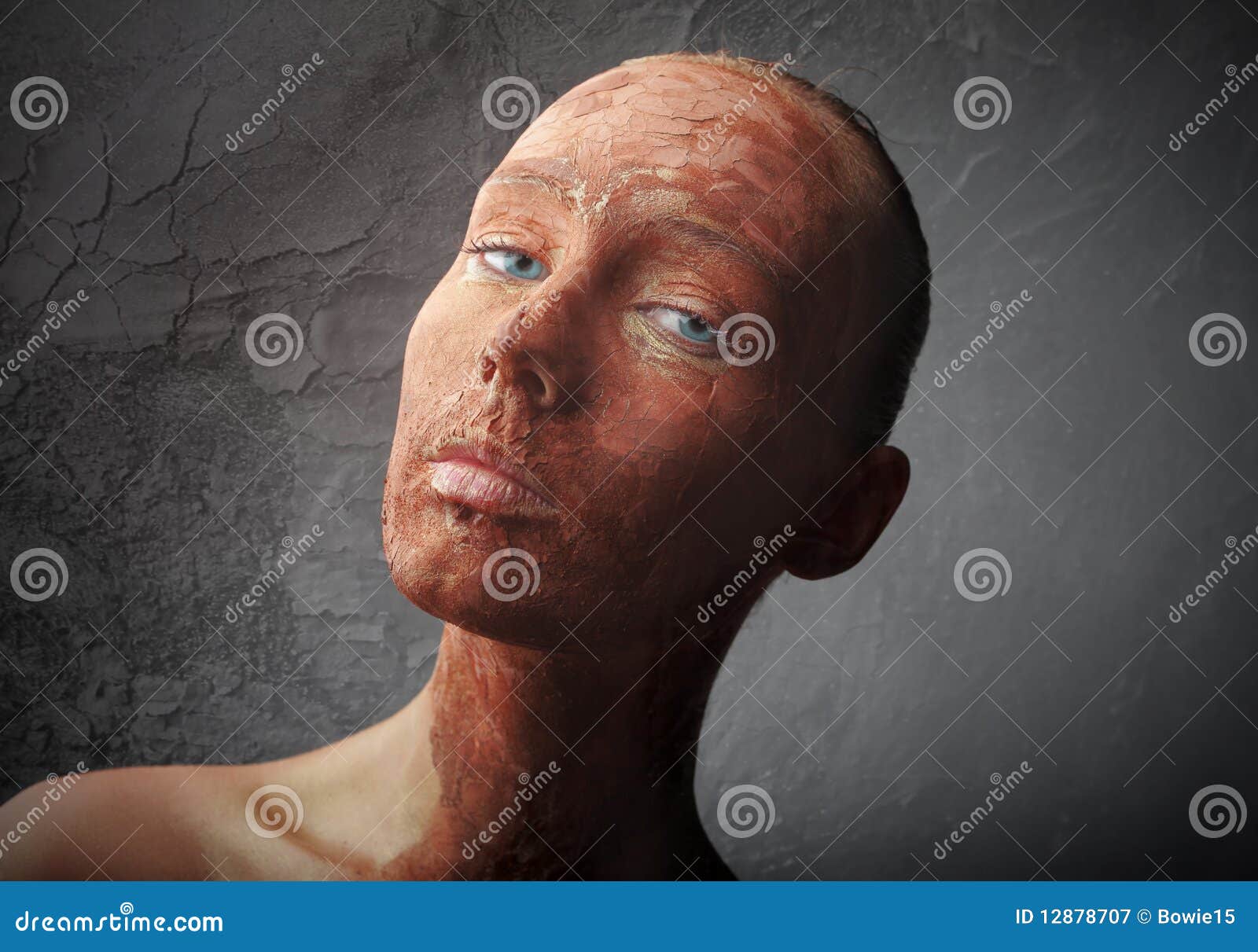 Red skin stock image. Image of face, makeup, girl, female - 12878707