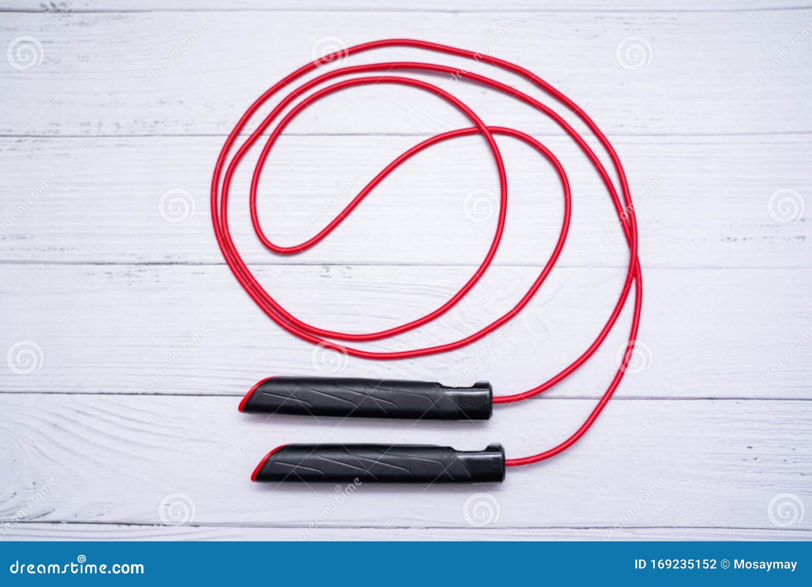 Red Skipping Rope for Exercise Stock Photo - Image of health, exercise ...