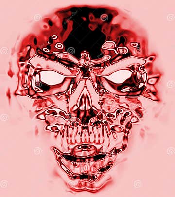 Red skull from hell stock illustration. Illustration of death - 1142875