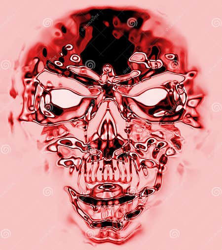 Red skull from hell stock illustration. Illustration of death - 1142875