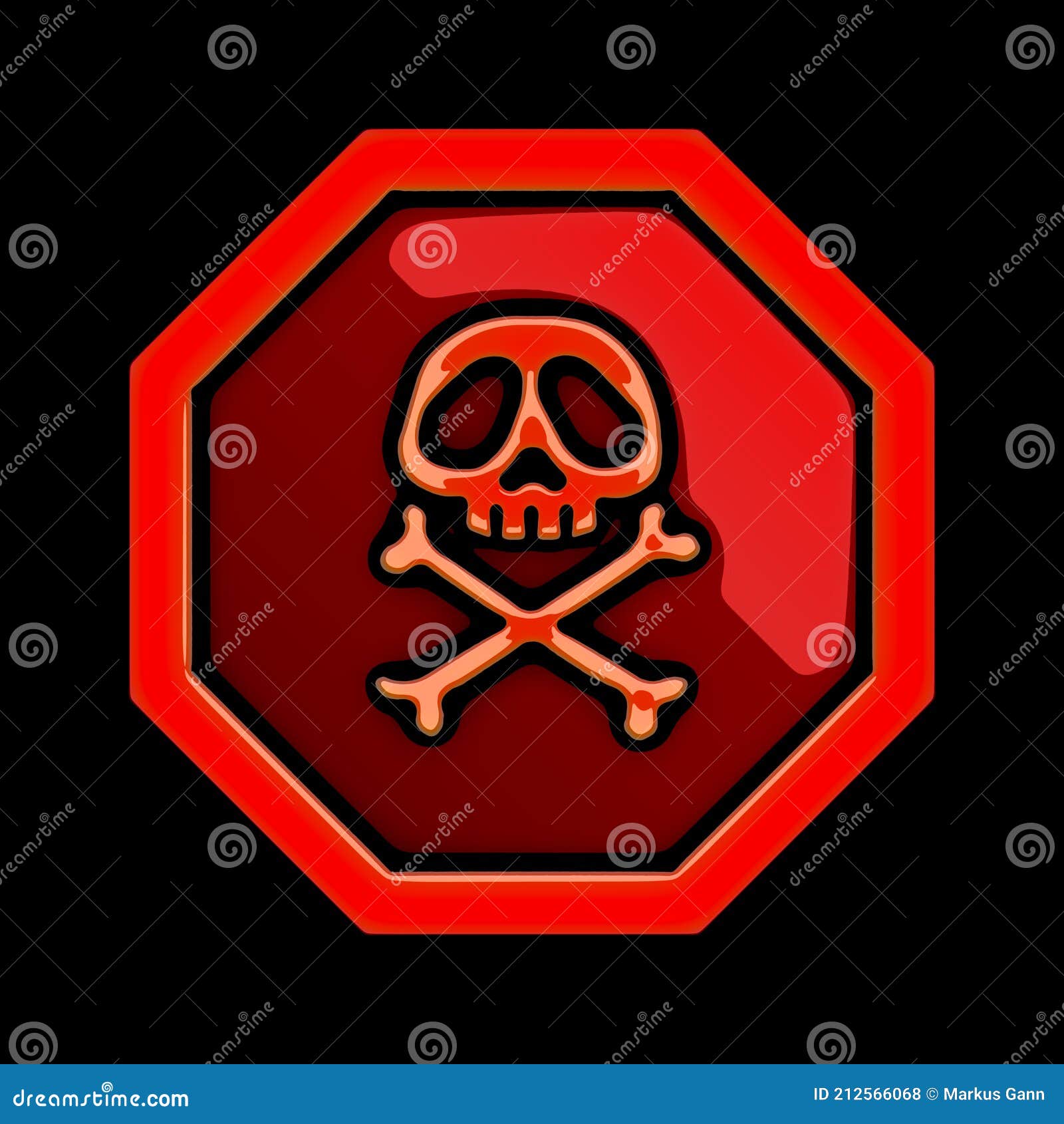 Red skull sign stock illustration. Illustration of black - 212566068