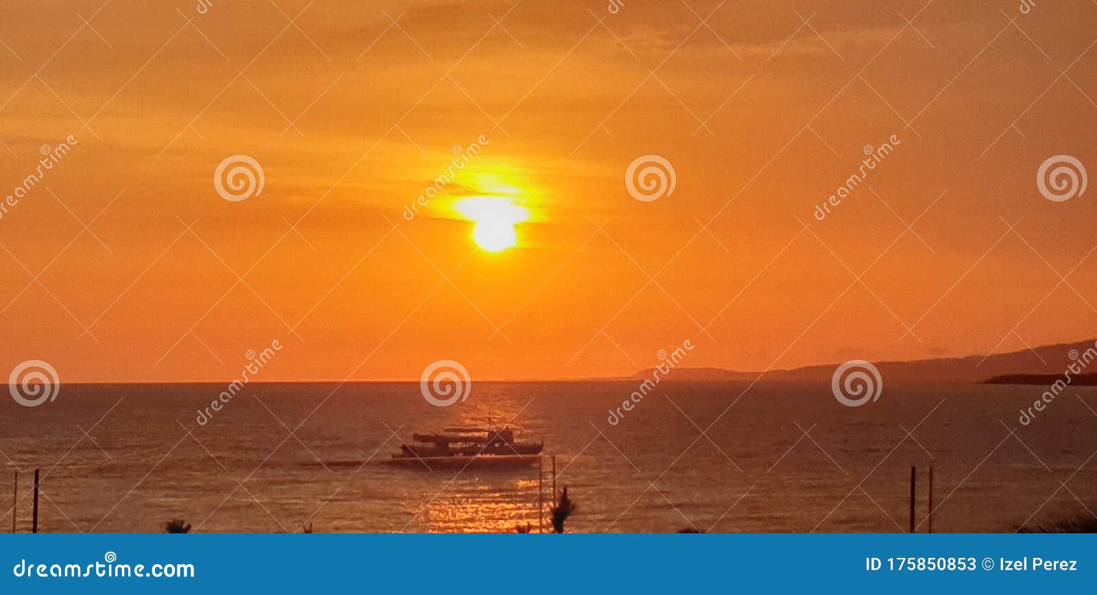 Red sky at the beach stock image. Image of vallarta - 175850853