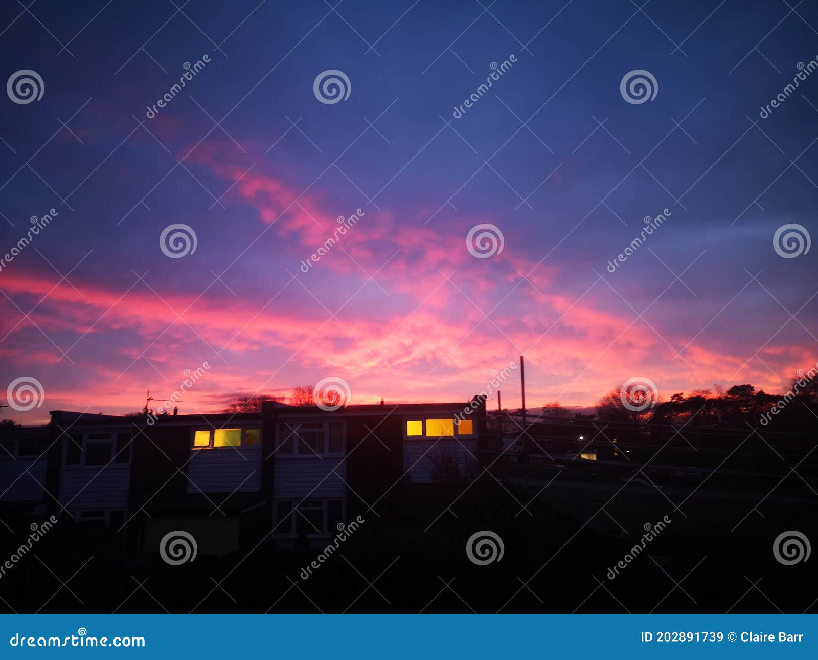 Red sky in the morning stock image. Image of night, dawn - 202891739