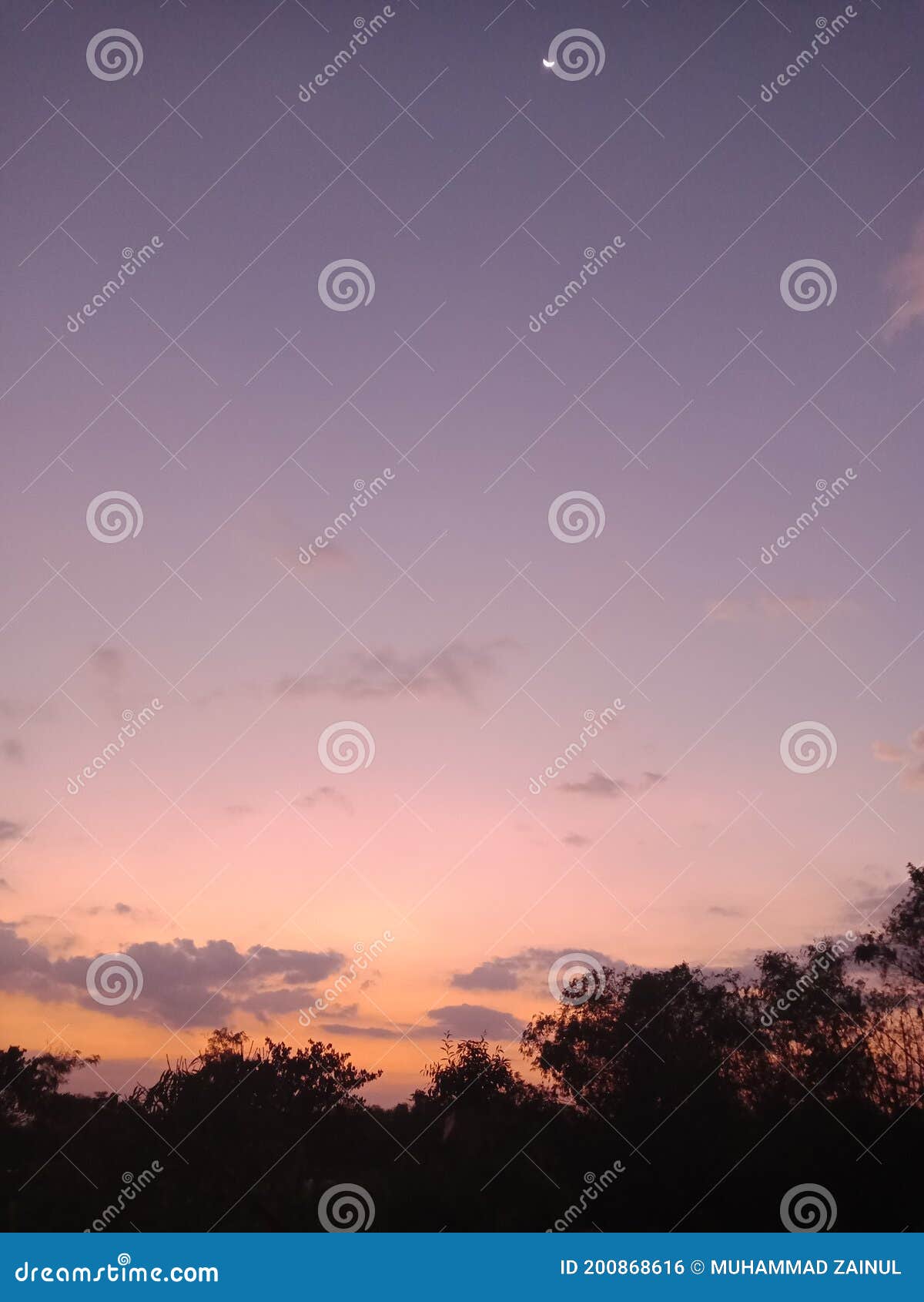 The Red Sky Signifies Nightfall Stock Photo - Image of light, evening ...