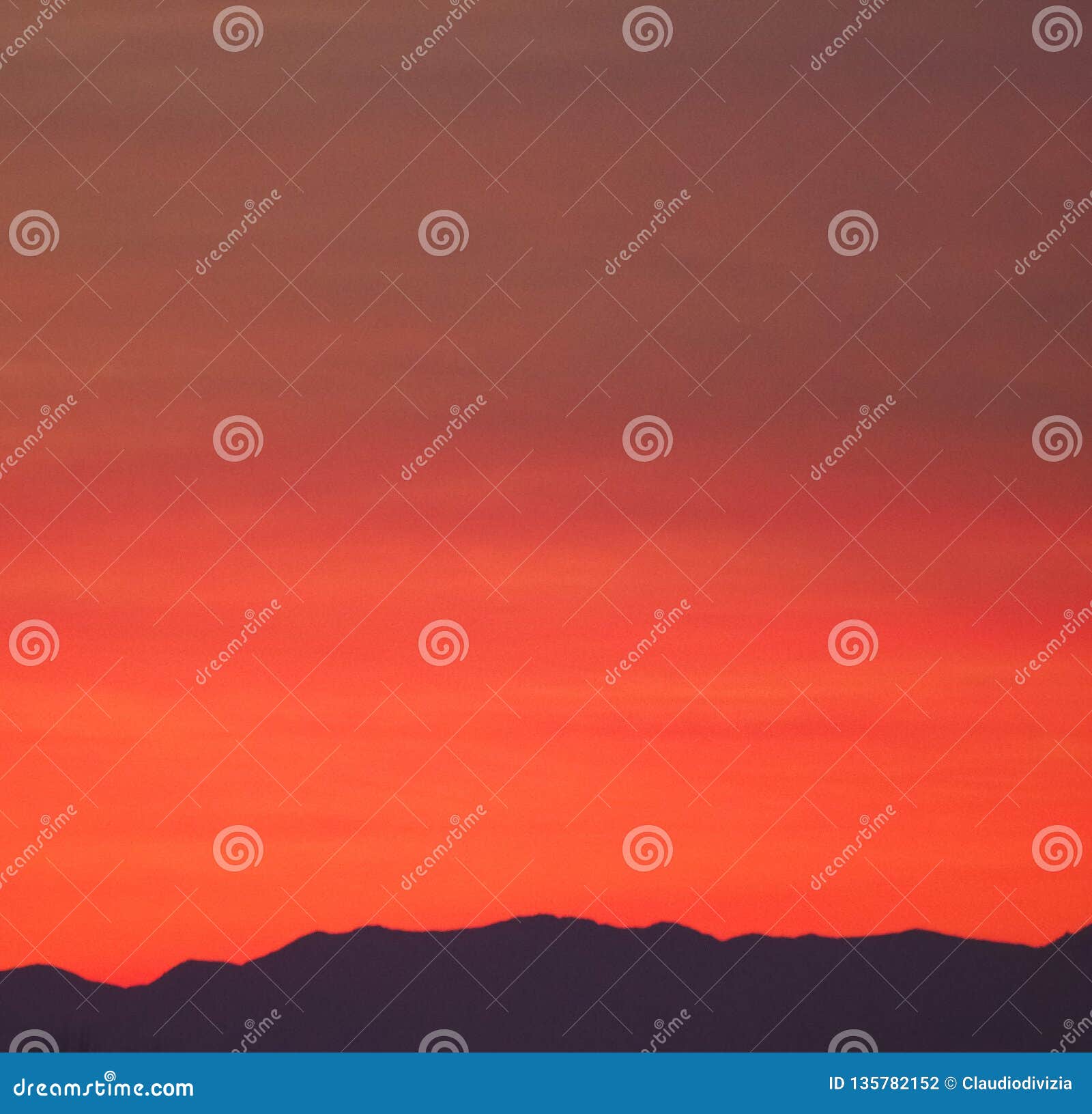 Red sky at sunset stock photo. Image of panorama, mountains - 135782152