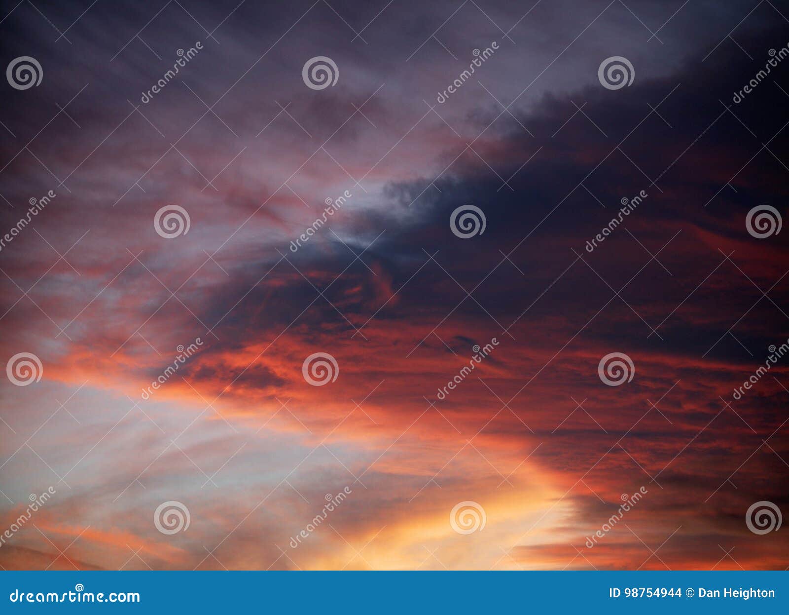 Red sky at sunset stock photo. Image of color, colourful - 98754944
