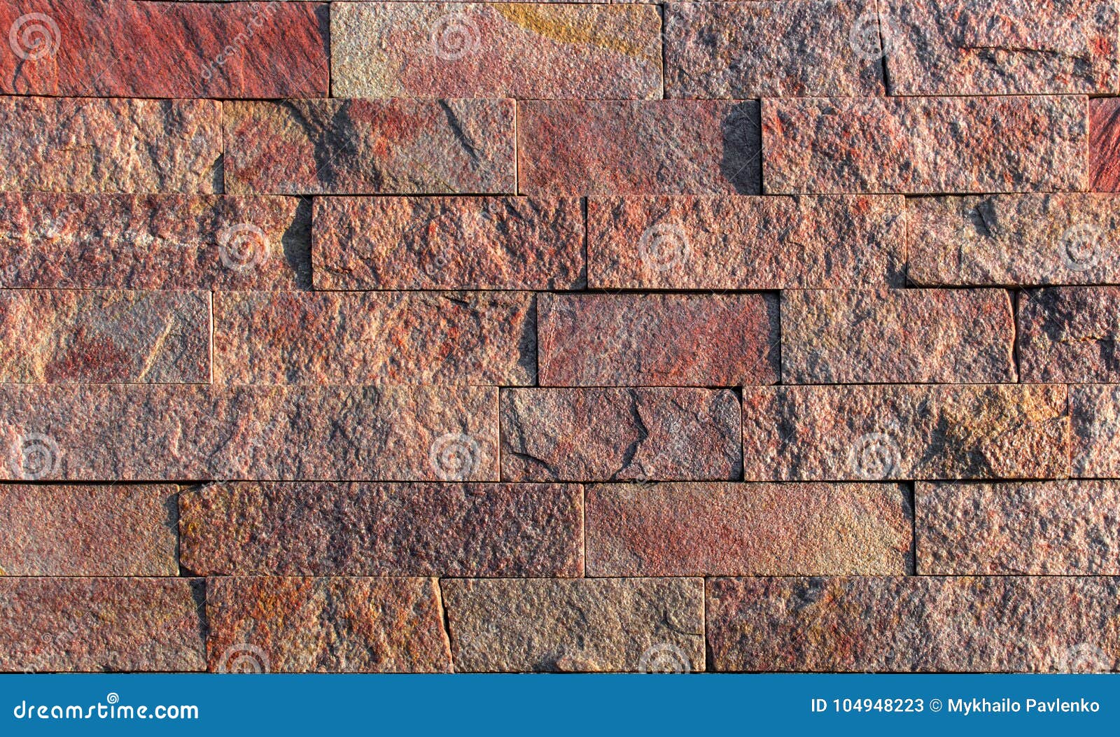 Red Slate Stone Wall Background Texture Stock Image - Image of design ...