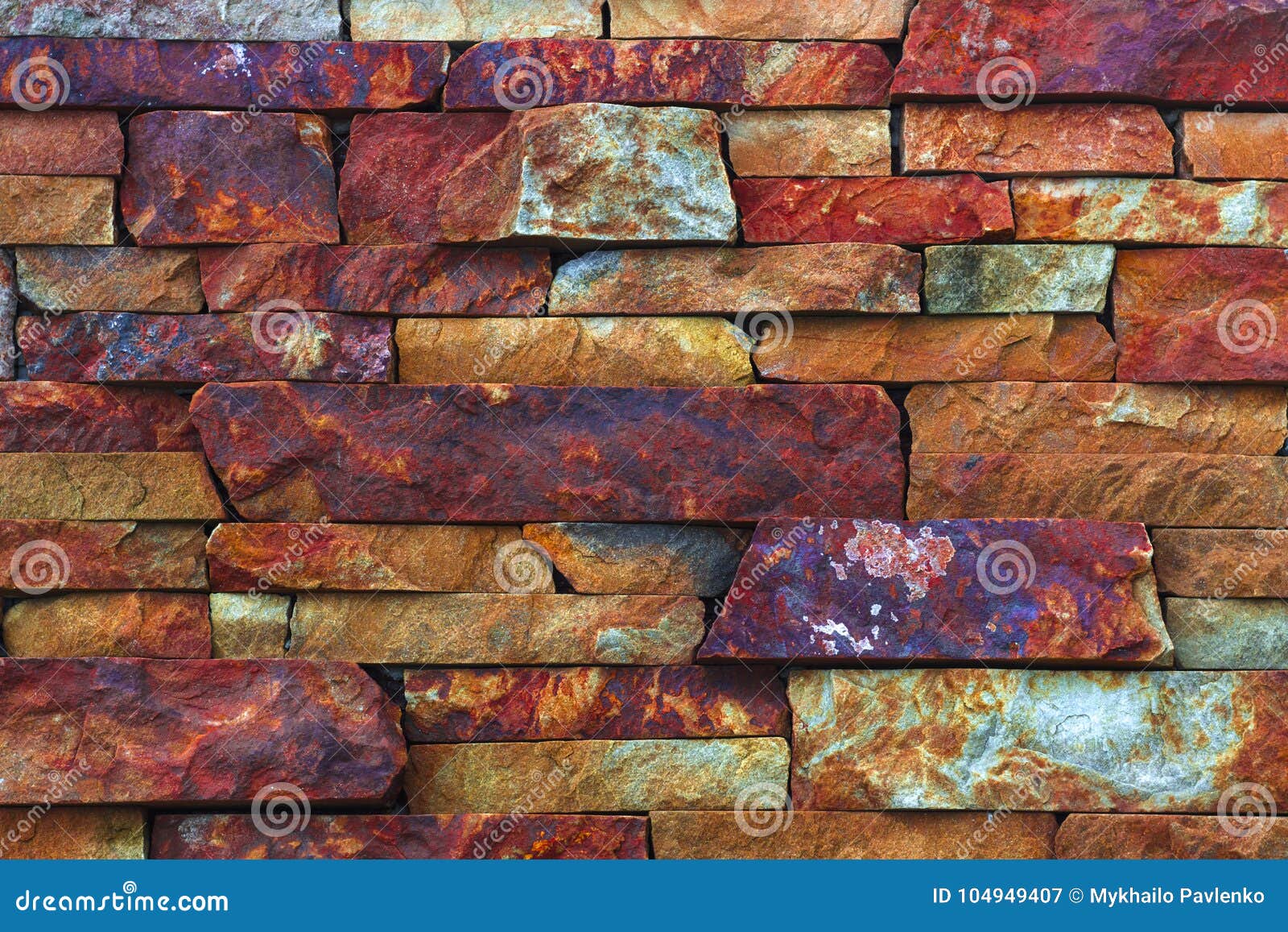 Red Slate Stone Wall Background Texture Stock Image - Image of mortar ...