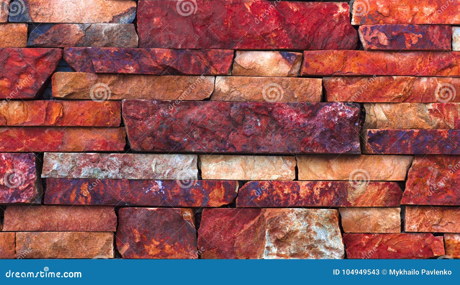 Red Slate Stone Wall Background Texture Stock Image - Image of builder ...