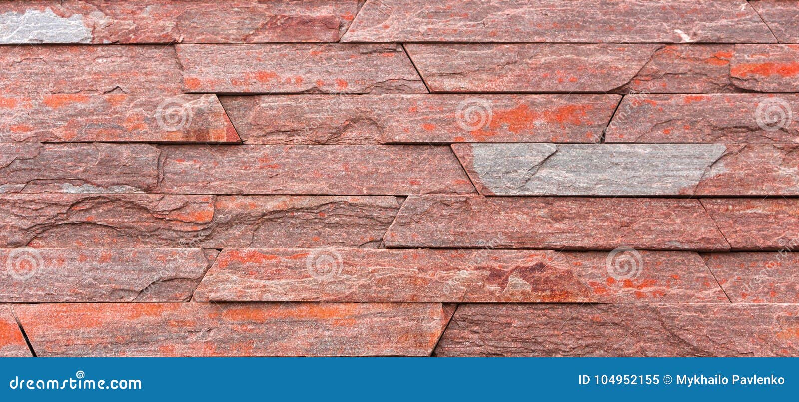 Red Slate Stone Wall Background Texture Stock Image - Image of ...