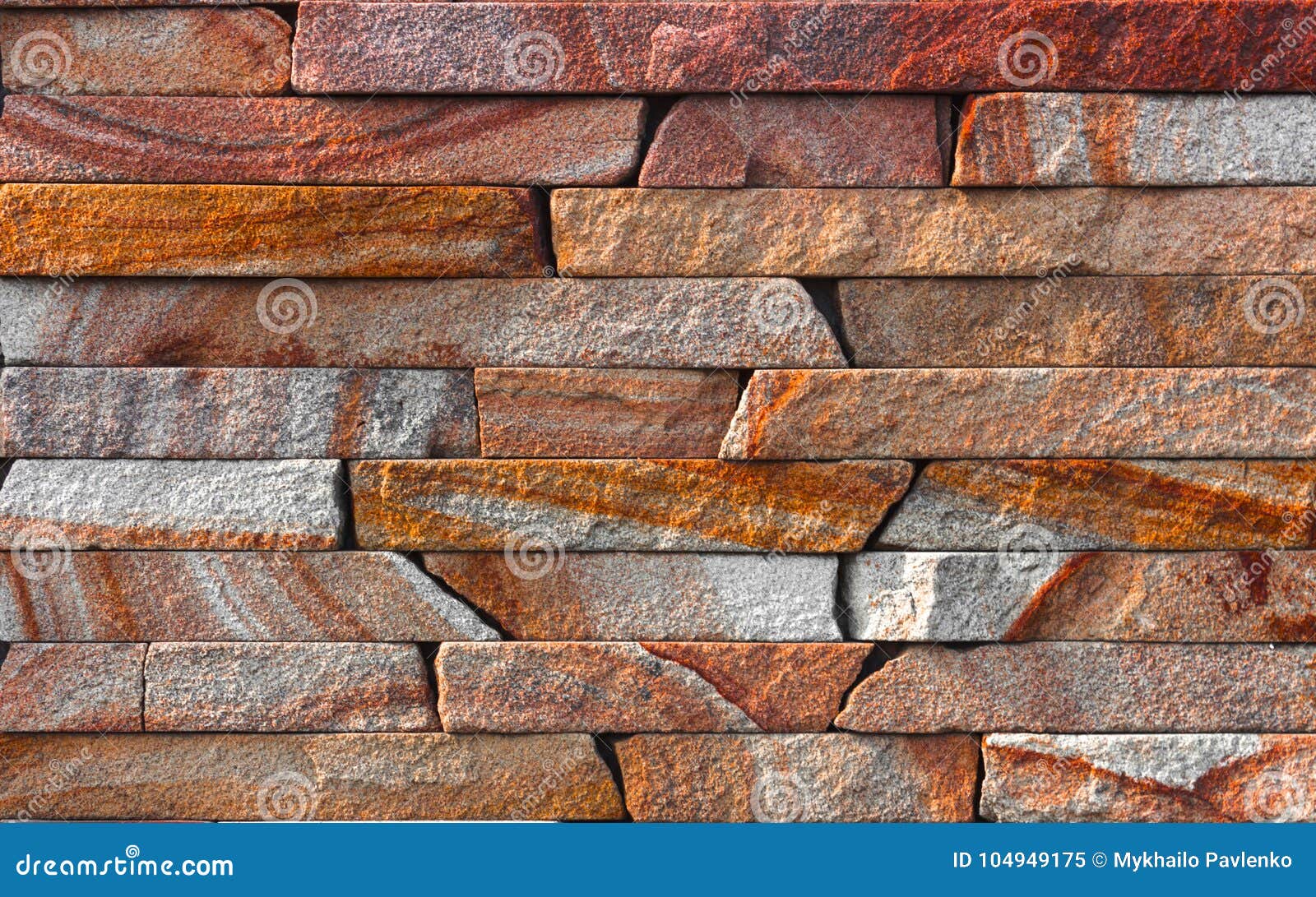 Red Slate Stone Wall Background Texture Stock Image - Image of ...