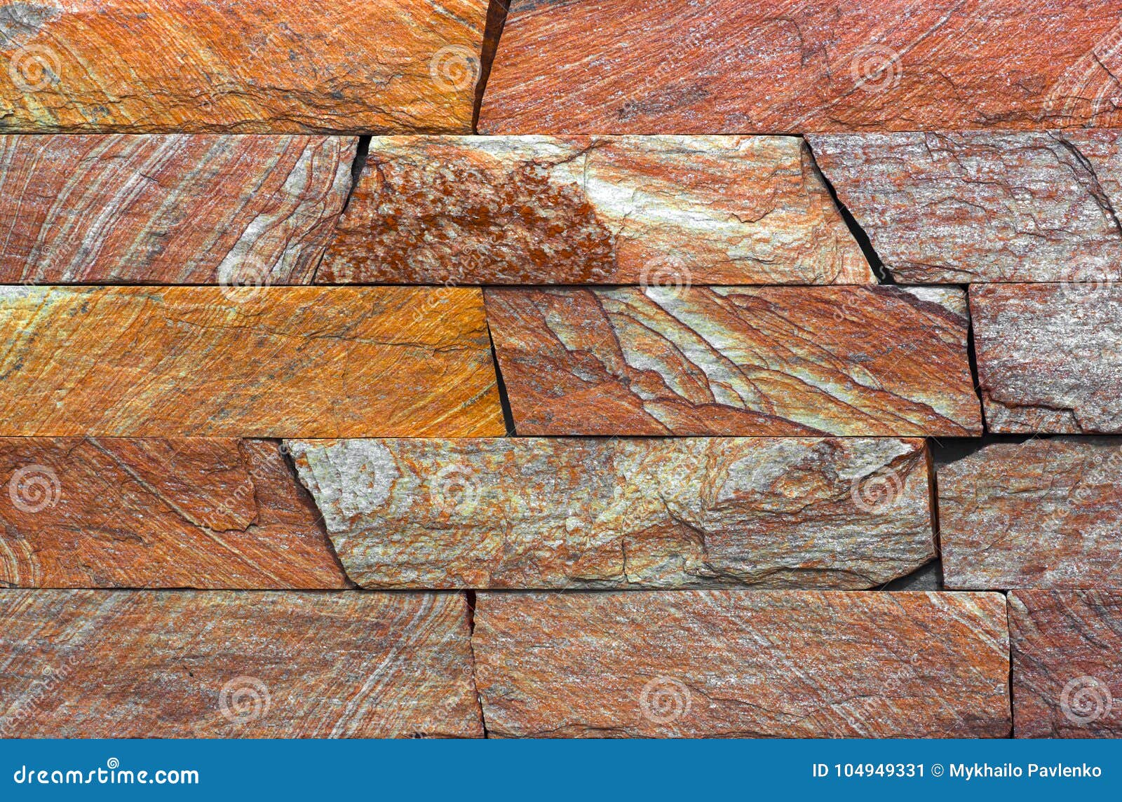 Red Slate Stone Wall Background Texture Stock Image - Image of outside ...