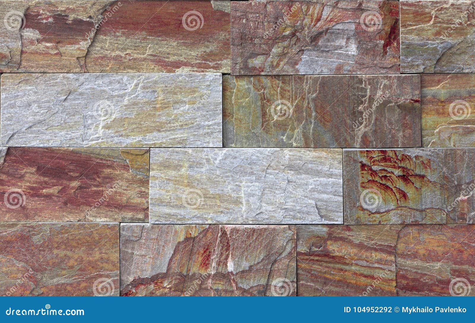 Red Slate Stone Wall Background Texture Stock Photo - Image of ...