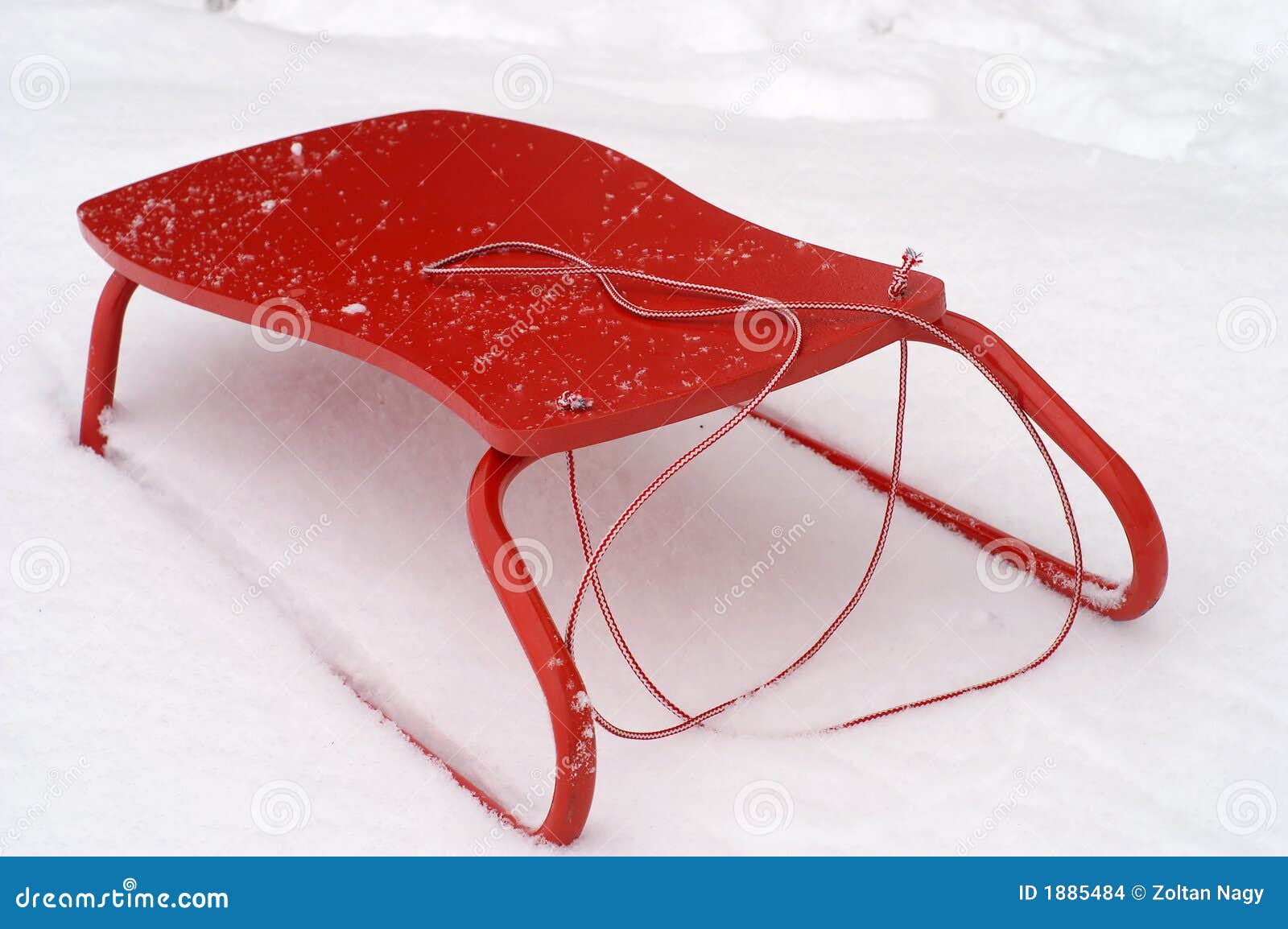 Red sledge stock photo. Image of table, activity, sledge - 1885484