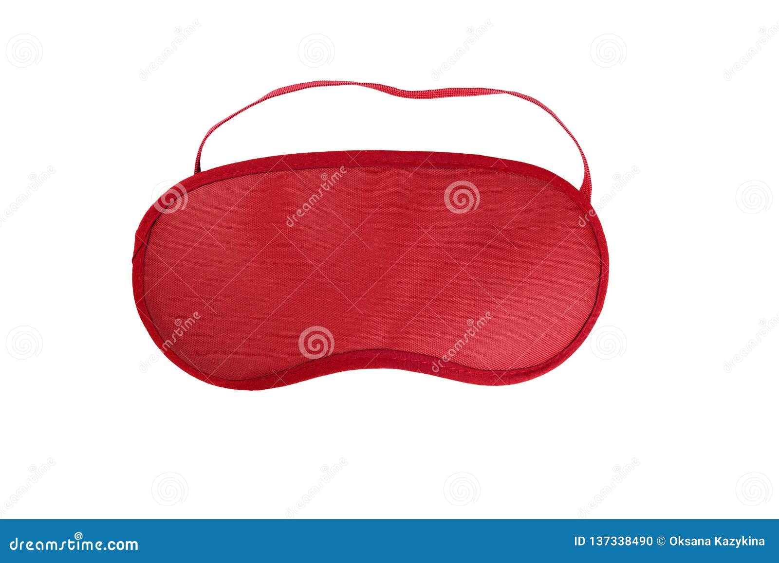 Red Sleeping Eye Mask, Isolated on White Background Stock Photo - Image ...