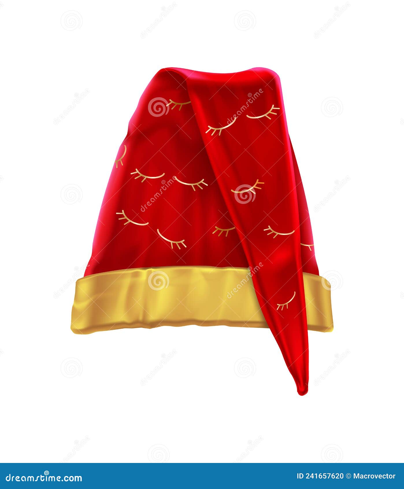 Red Sleeping Hat Composition Stock Vector - Illustration of decorative ...