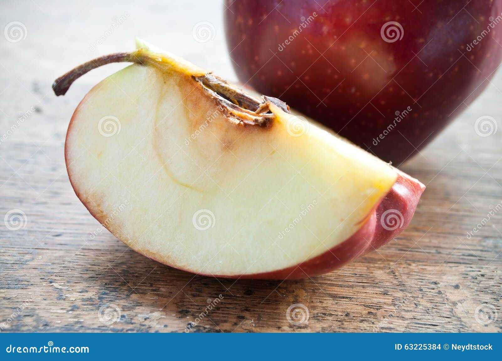 Red sliced apple stock photo. Image of fresh, outdoor - 63225384