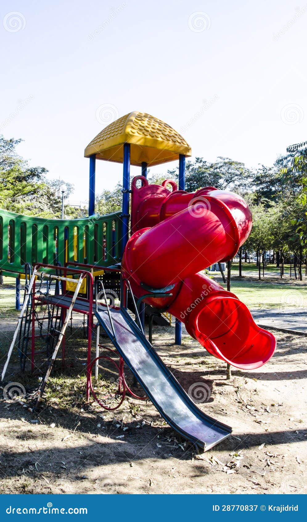 Red slide stock image. Image of circle, architecture - 28770837
