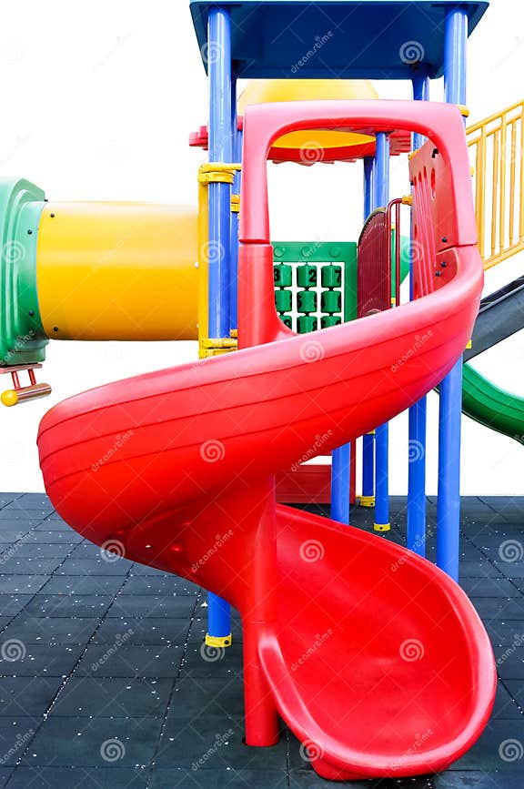 Red slider stock photo. Image of children, activity, ground - 17339288