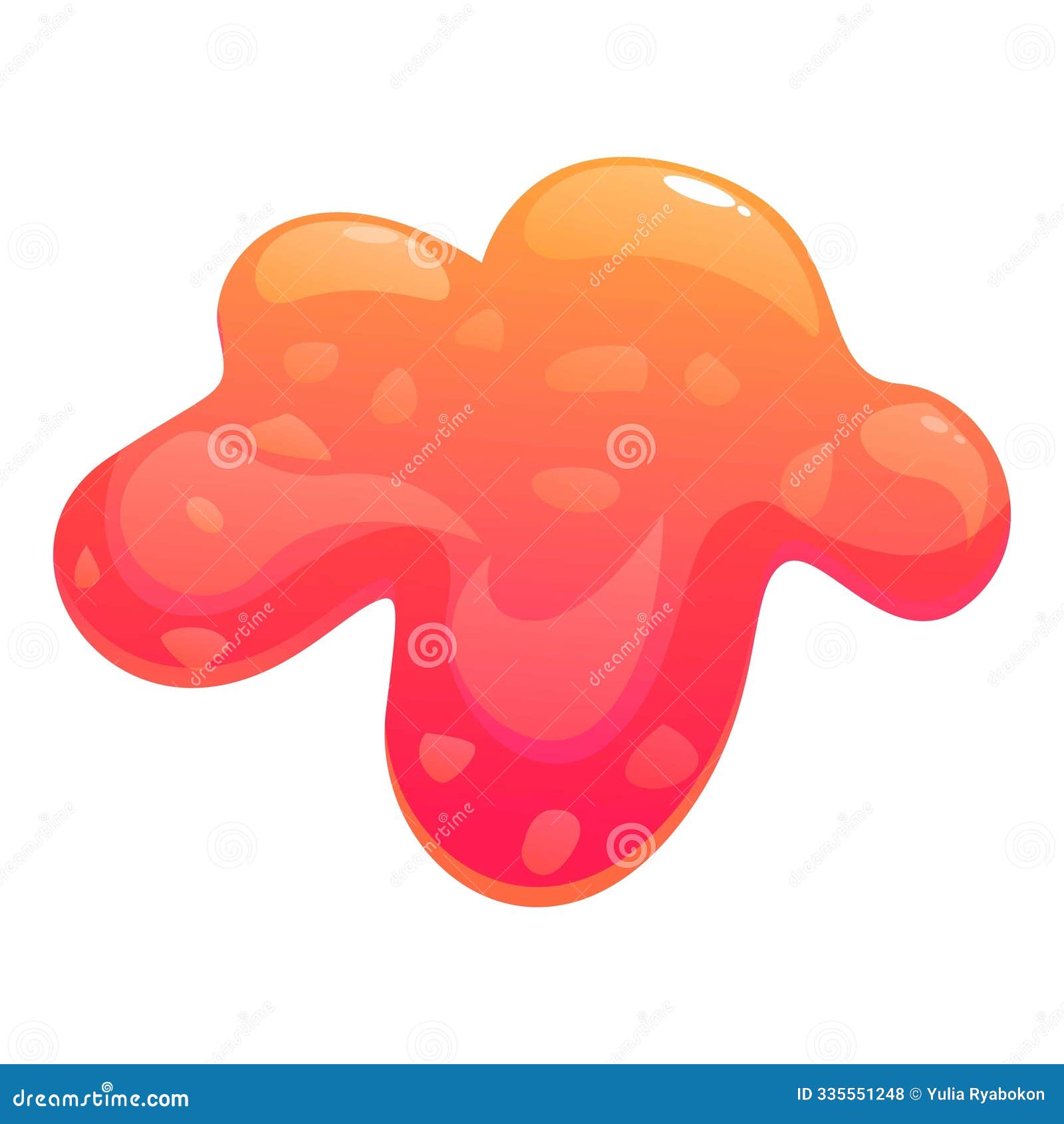 Red Slime Splashing and Dripping Downwards Stock Illustration ...
