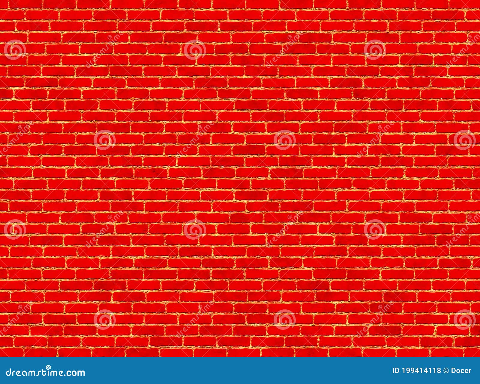 Red Small Brick Wall Background Stock Photo - Image of level, vivid ...