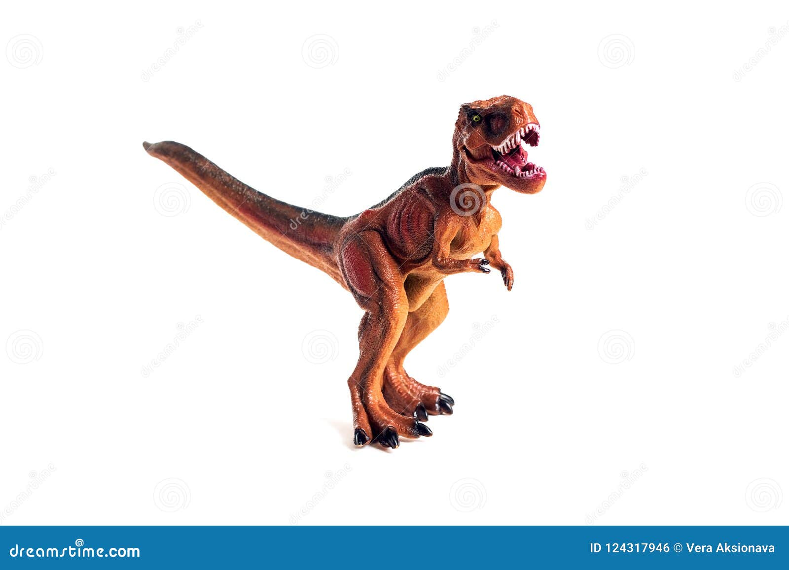 Red Small Dinosaur on a White Background Stock Photo - Image of dino ...