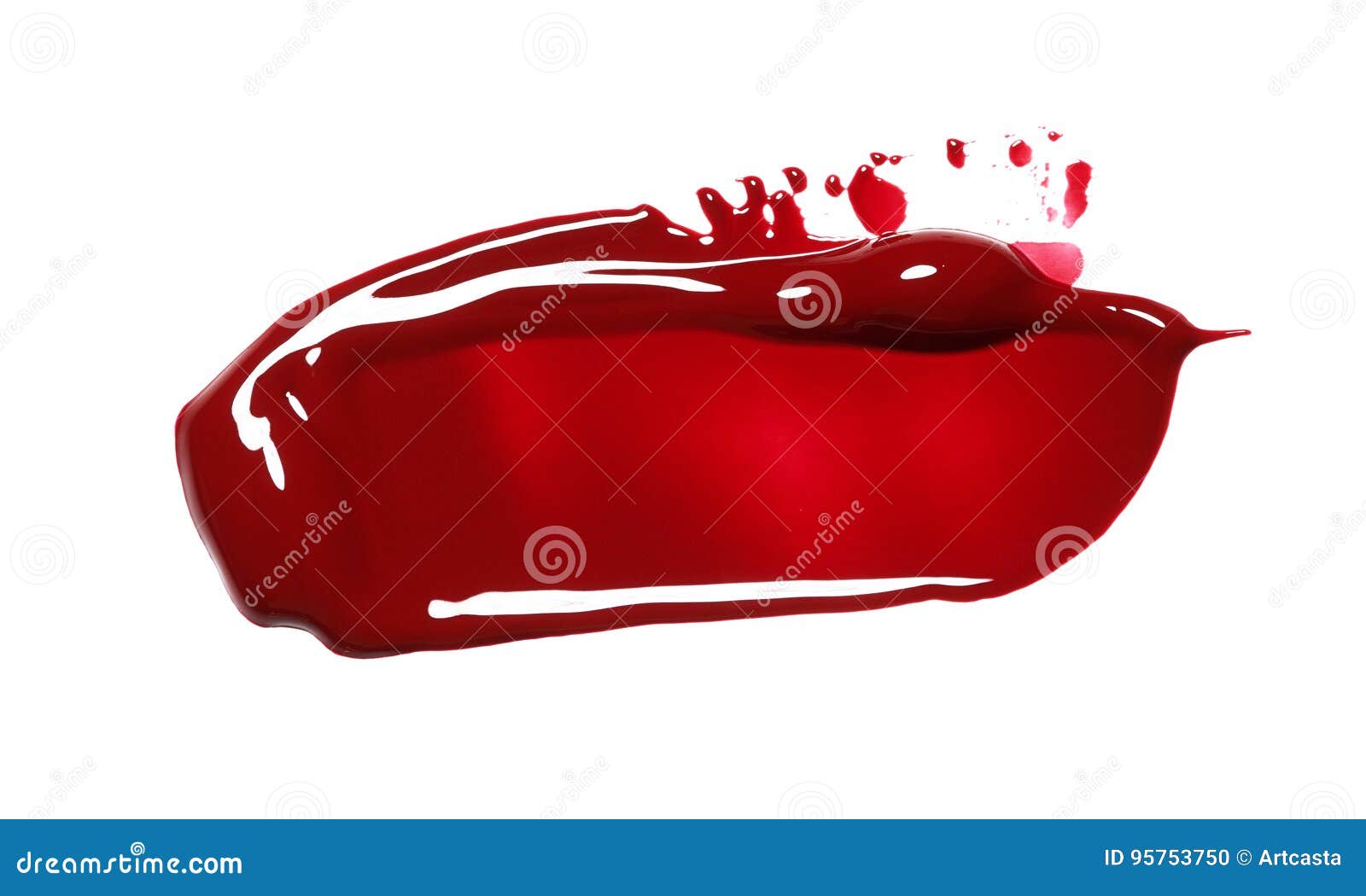 Red Smear Paint of Cosmetic Products Stock Photo - Image of color ...