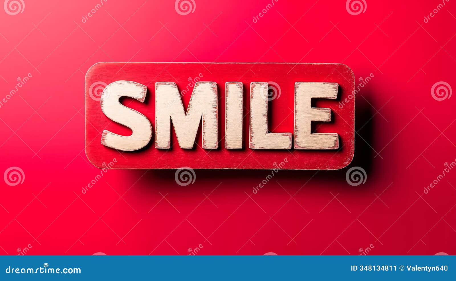A Red Smile Sign on a Red Background Stock Illustration - Illustration ...