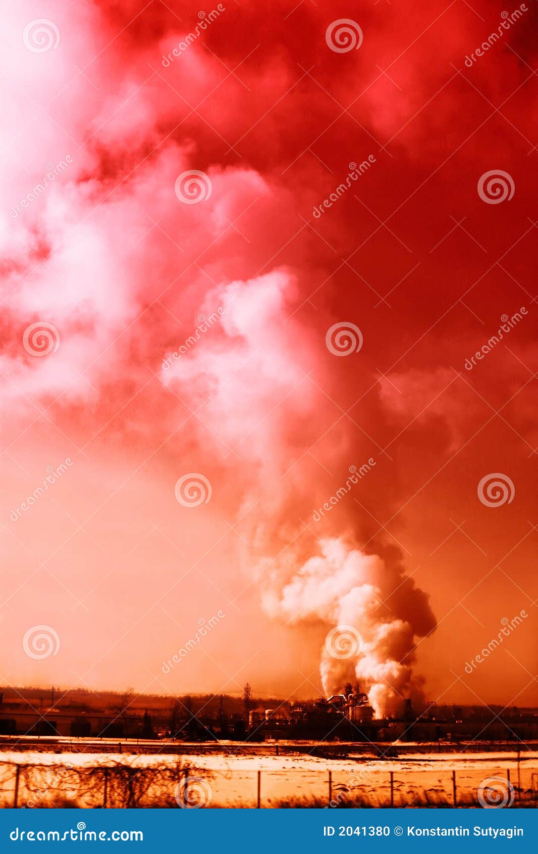 Red Smoke stock photo. Image of pollution, plant, orange - 2041380