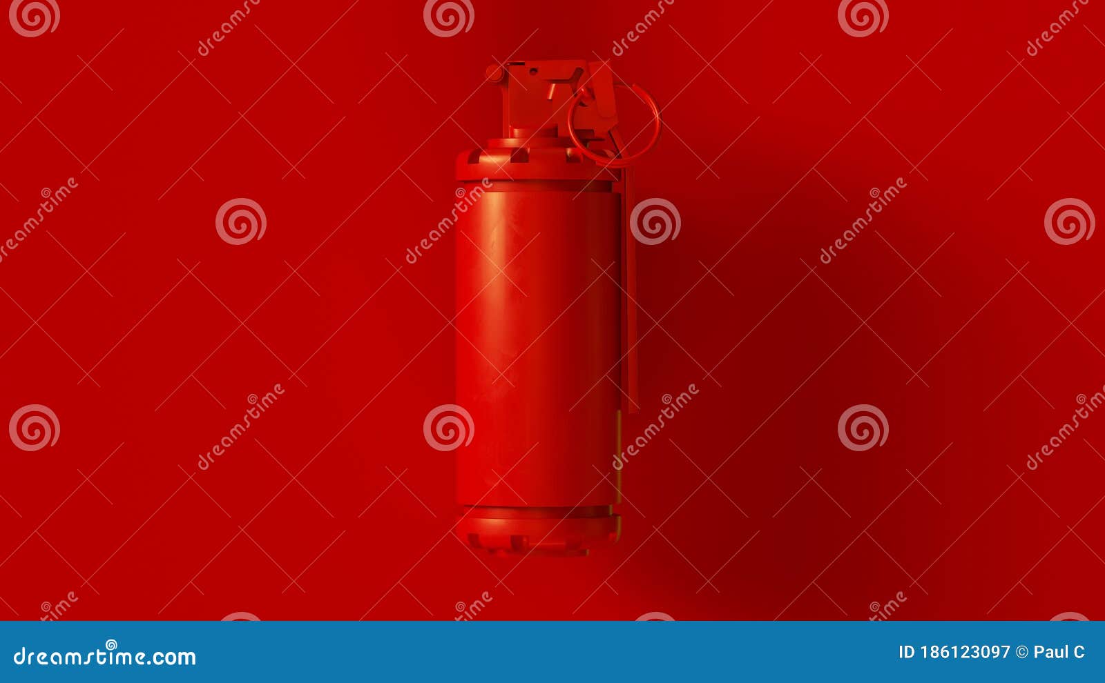 Red Smoke Grenade Concept stock illustration. Illustration of colour ...