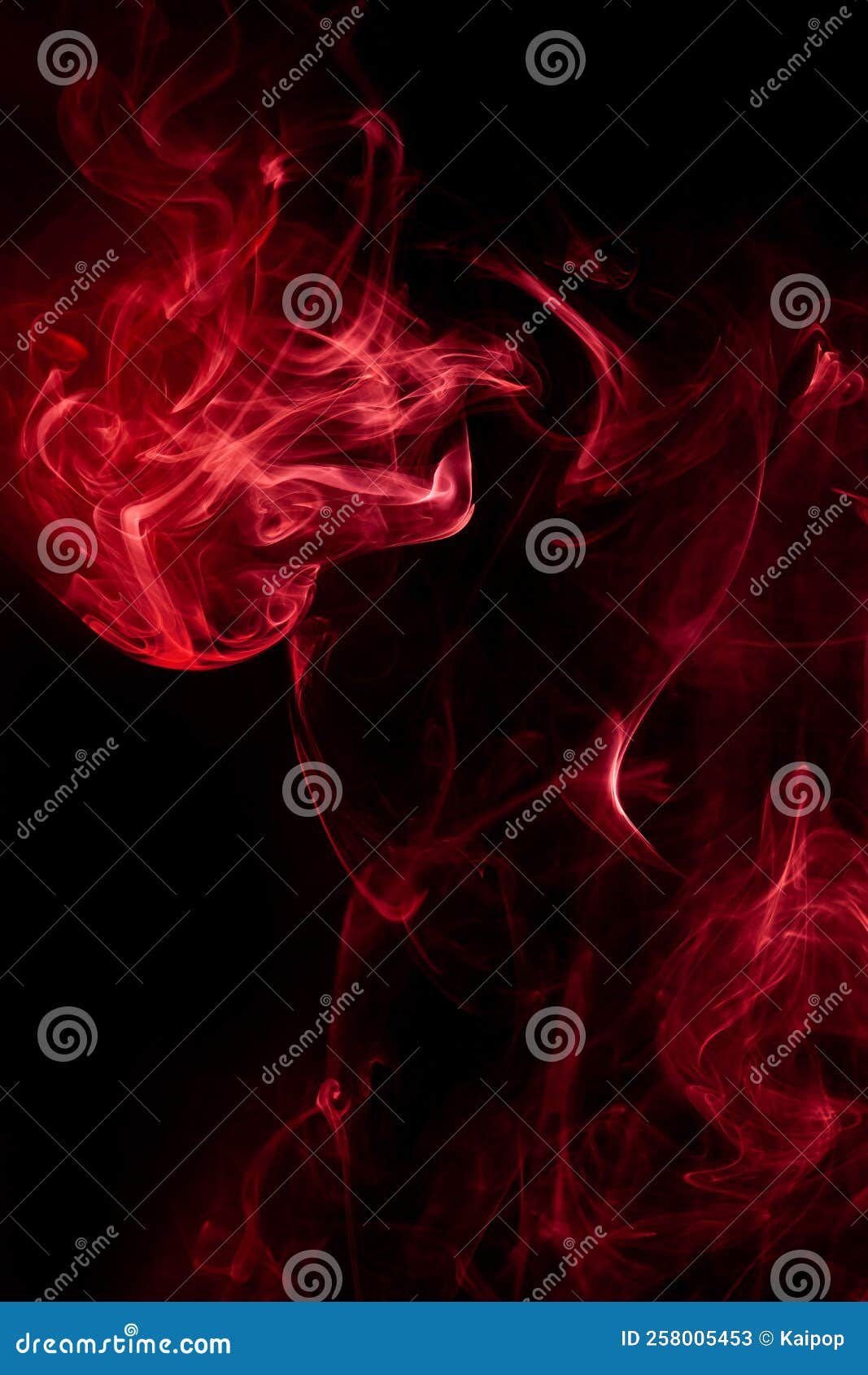 Red Smoke Motion on Black Background Stock Image - Image of explode ...