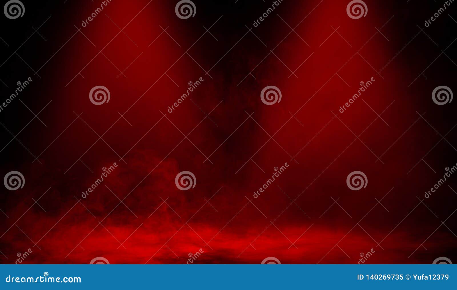 Red Smoke Stage Studio. Abstract Spotlight with Fog Texture Stock ...