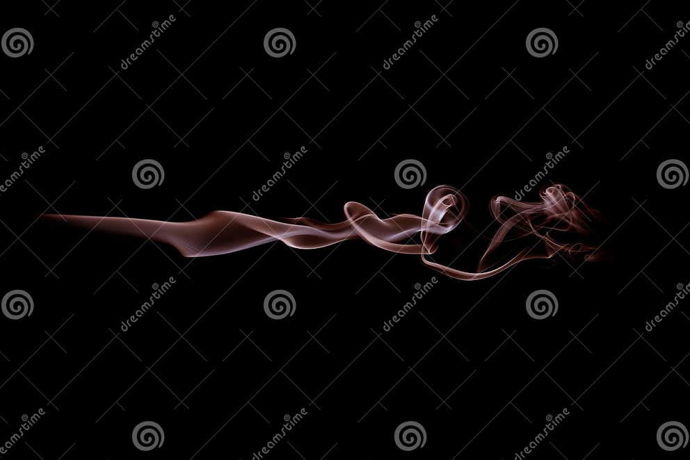 Red Smoke Wave Isolated on Black. Stock Photo - Image of design, nature ...