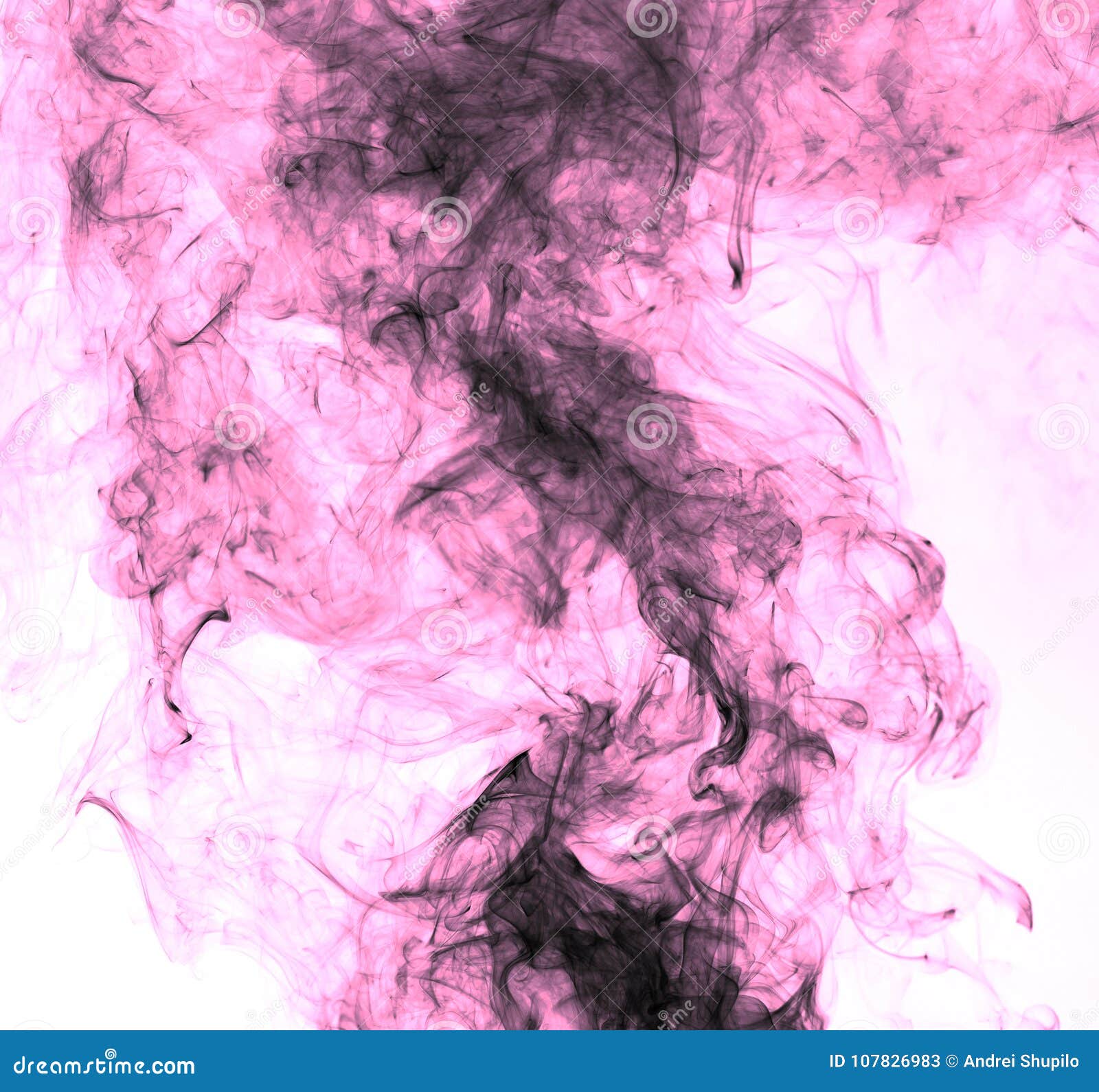 Red Smoke on White Background. Inversion Stock Image - Image of ...