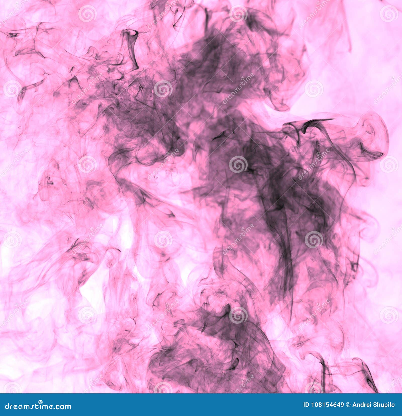 Red Smoke on White Background. Inversion Stock Image - Image of magic ...